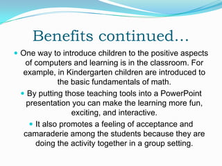 PowerPoint for Math in the Kindergarten Classroom | PPTX