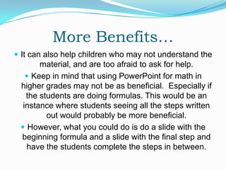 PowerPoint for Math in the Kindergarten Classroom | PPTX