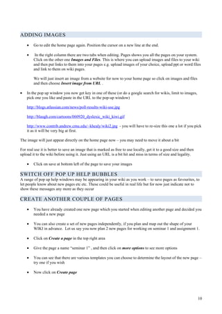 Wiki Practical Worksheet 2009 | PDF