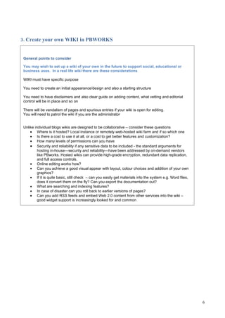 Wiki Practical Worksheet 2009 | PDF