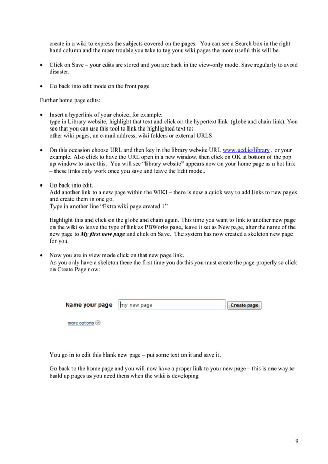 Wiki Practical Worksheet 2009 | PDF