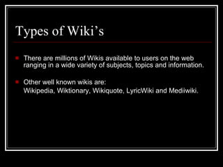 Wiki Presentation | PPT