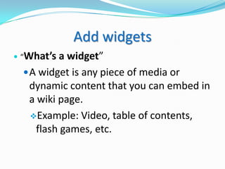 Wiki presentation | PPT