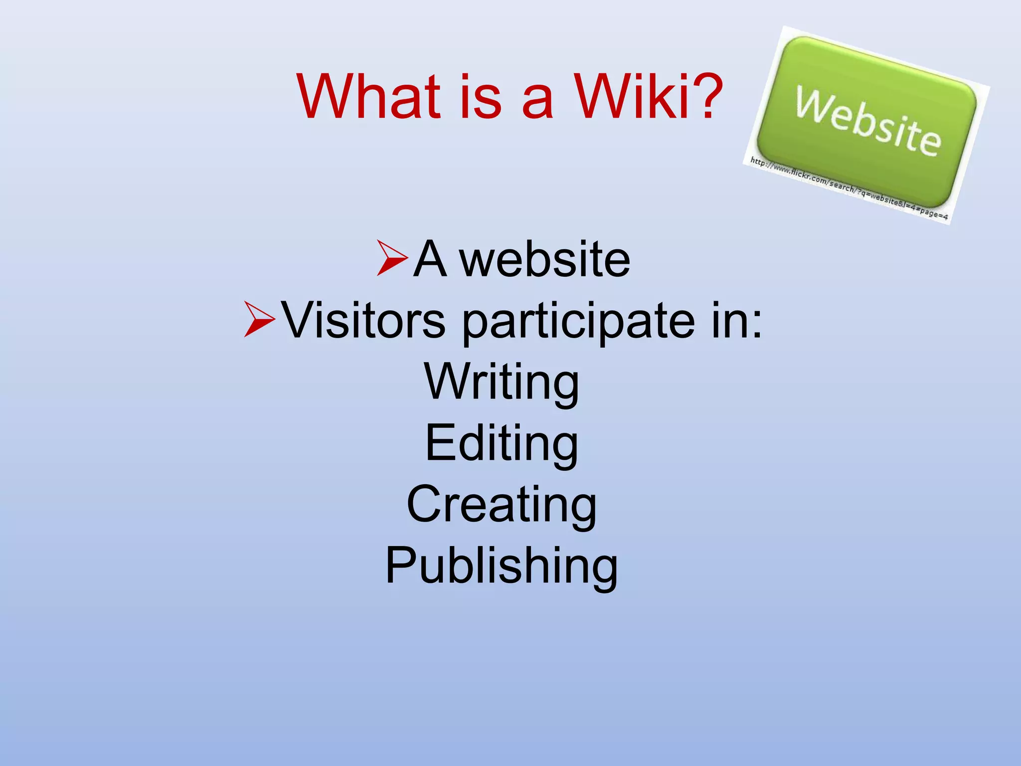 Wiki presentation | PPTX | Technology & Computing