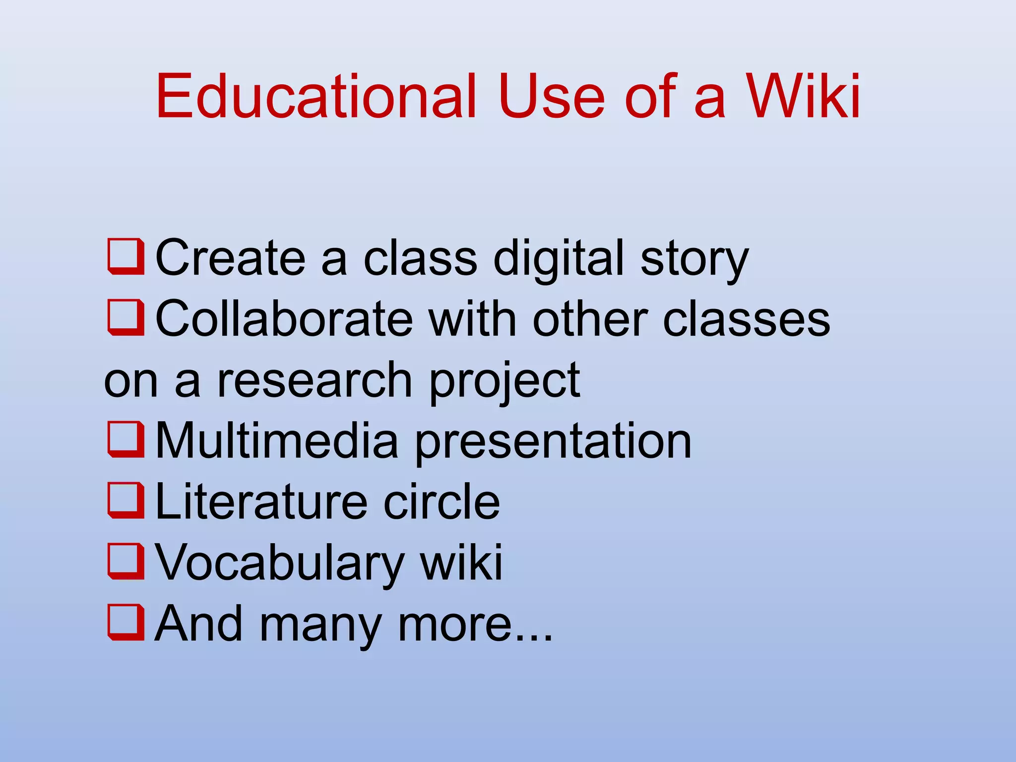 Wiki presentation | PPT