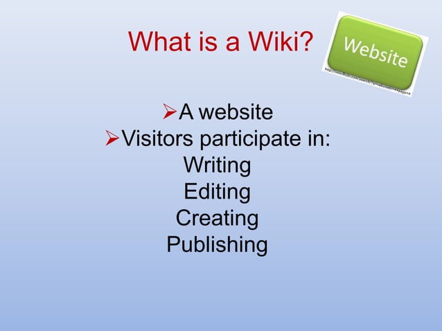 Wiki presentation | PPTX | Technology & Computing