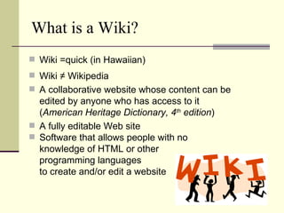 Using Wikis in Education | PPT | Internet | Computing