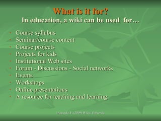 Wikis | PPT | Internet for Beginners | Internet