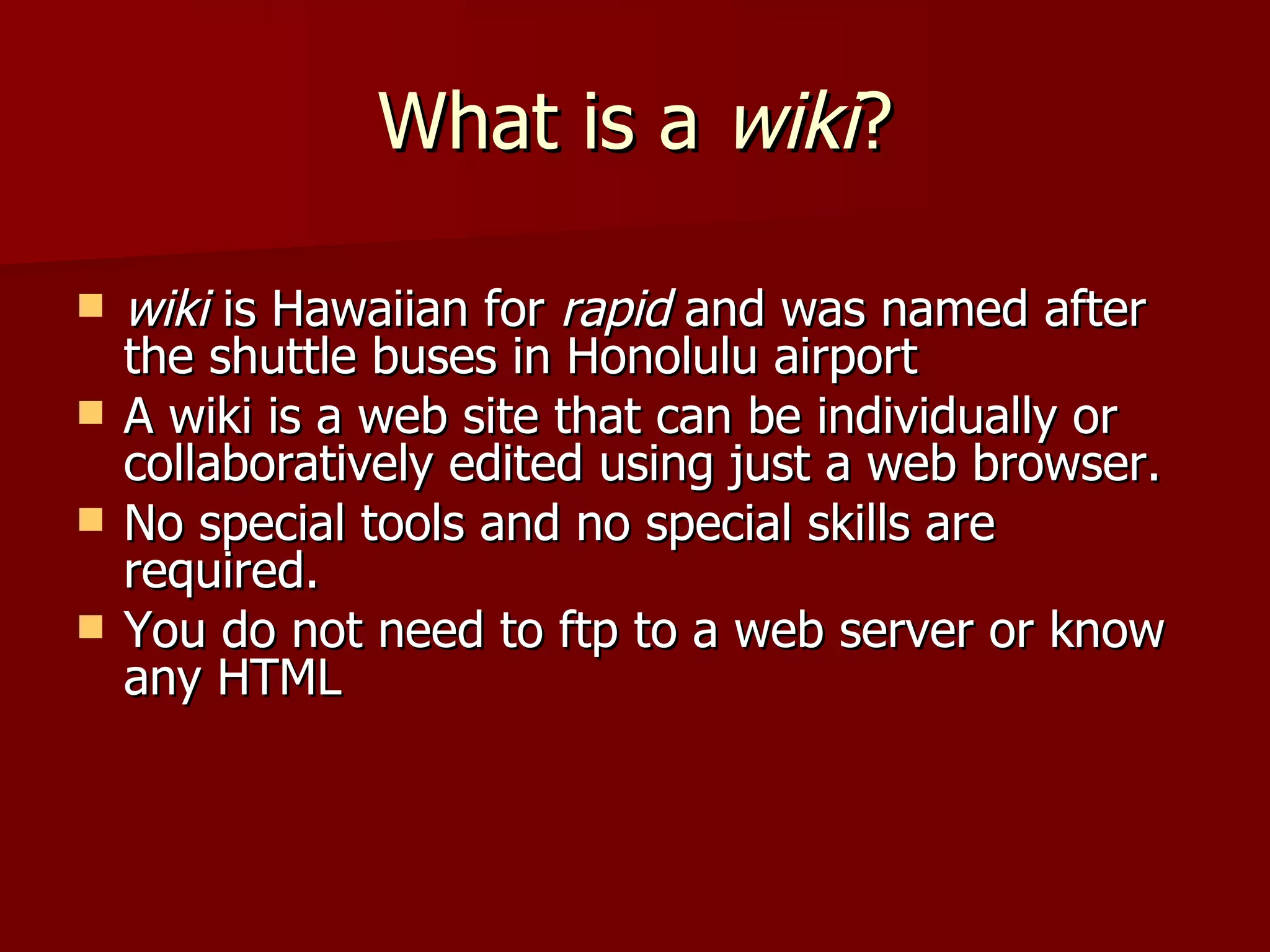 Wikis and online freebies | PPT