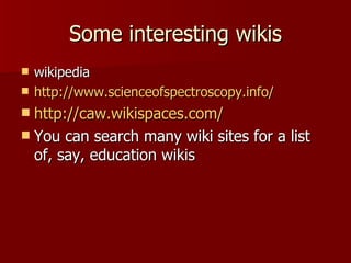 Wikis and online freebies | PPT