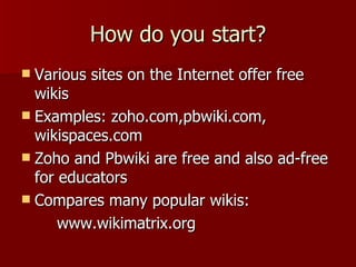 Wikis and online freebies | PPT