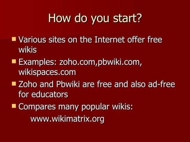 Wikis and online freebies | PPT