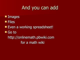 Wikis and online freebies | PPT