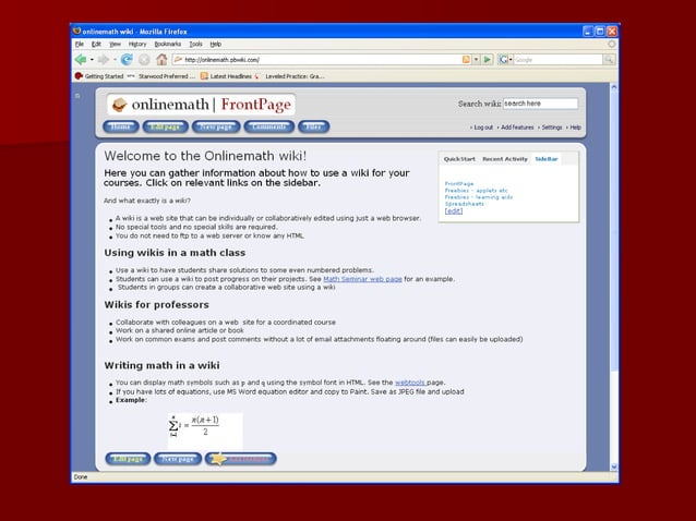 Wikis and online freebies | PPT
