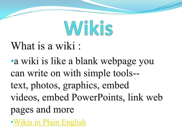 Wikis | PPTX | Internet for Beginners | Internet