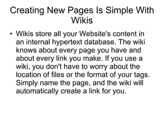 Wikis | PPT | Web Development | Internet