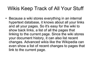Wikis | PPT | Web Development | Internet
