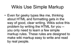 Wikis | PPT | Web Development | Internet