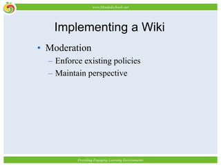 Designing and Implementing Wikis in the Blended Classroom | PPT