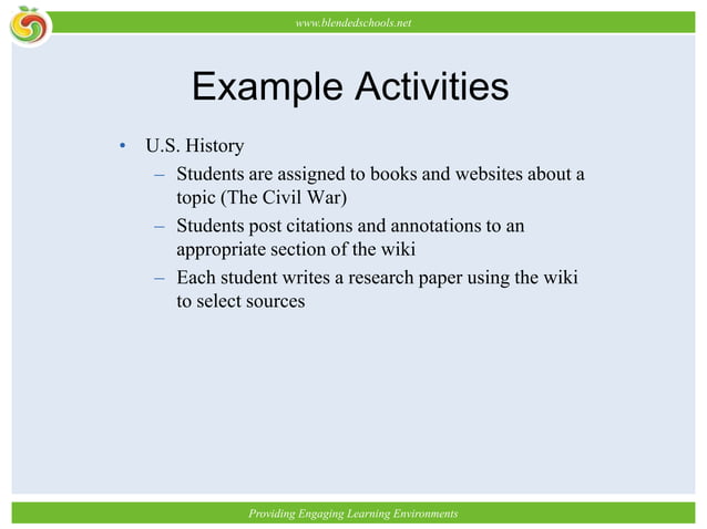 Designing and Implementing Wikis in the Blended Classroom | PPT