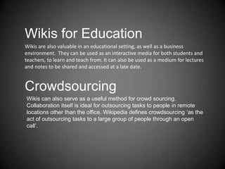 Why are wikis becoming more Popular? | PPTX