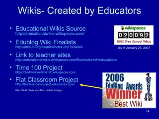 Wikis 2007 Techspo | PPT