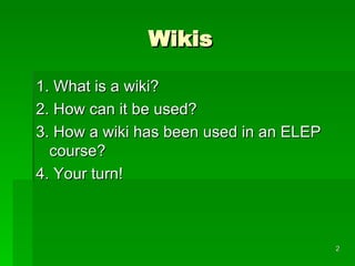 Wikis | PPT