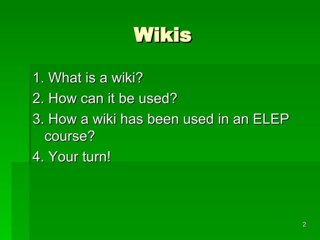 Wikis | PPT