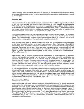 Wikis As A Tool For Collaborative Course Management | DOC