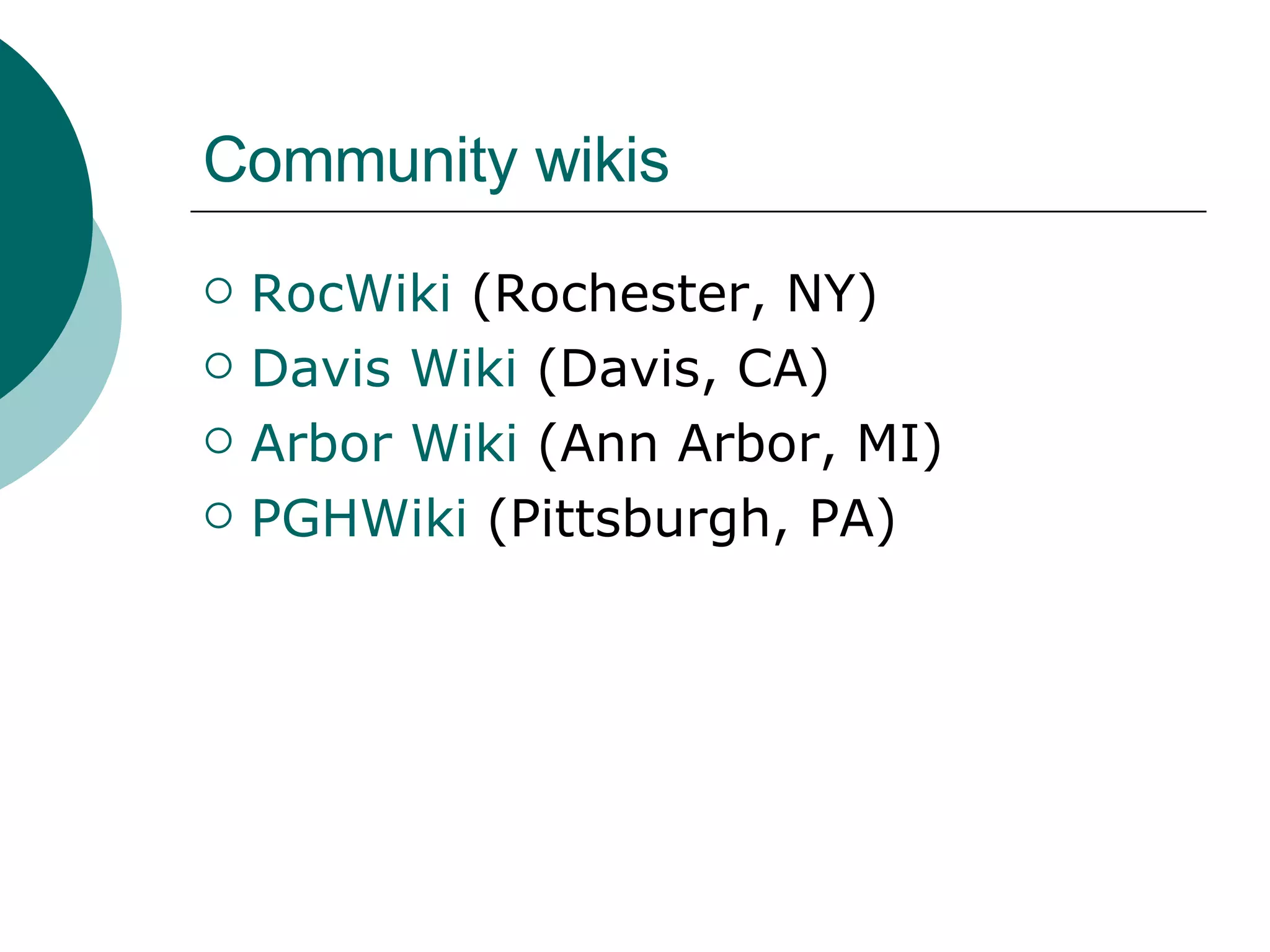 Wikis: Basics, Tools and Strategies | PPT | Internet for Beginners ...