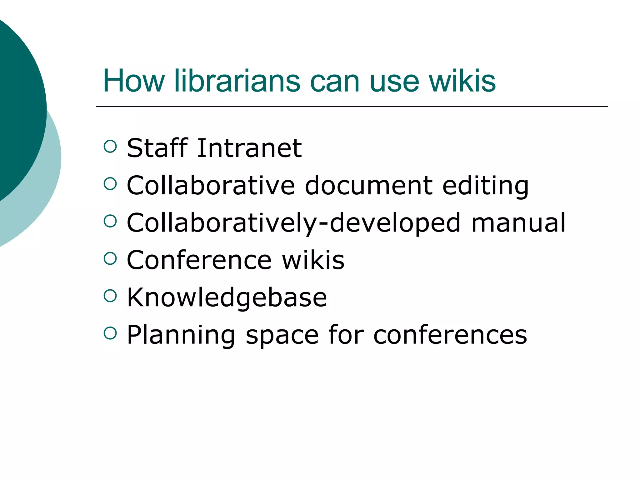 Wikis: Basics, Tools and Strategies | PPT | Internet for Beginners ...