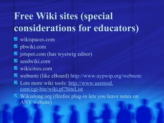 Wikis For Education | PPT