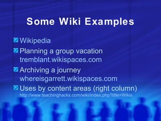 Wikis For Education | PPT