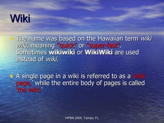 wikis in language classes | PPT