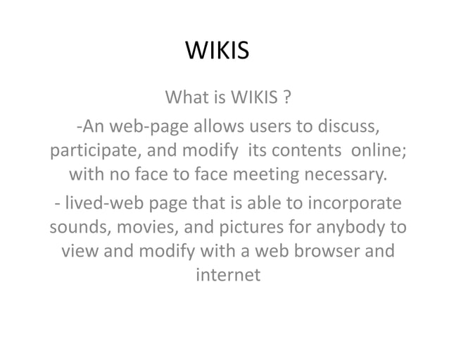 Wikis slides | PPTX