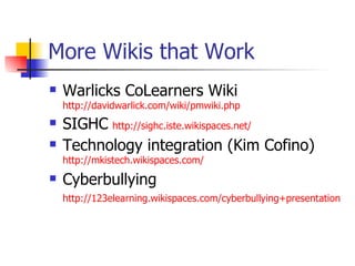 Wikis That Work | PPT