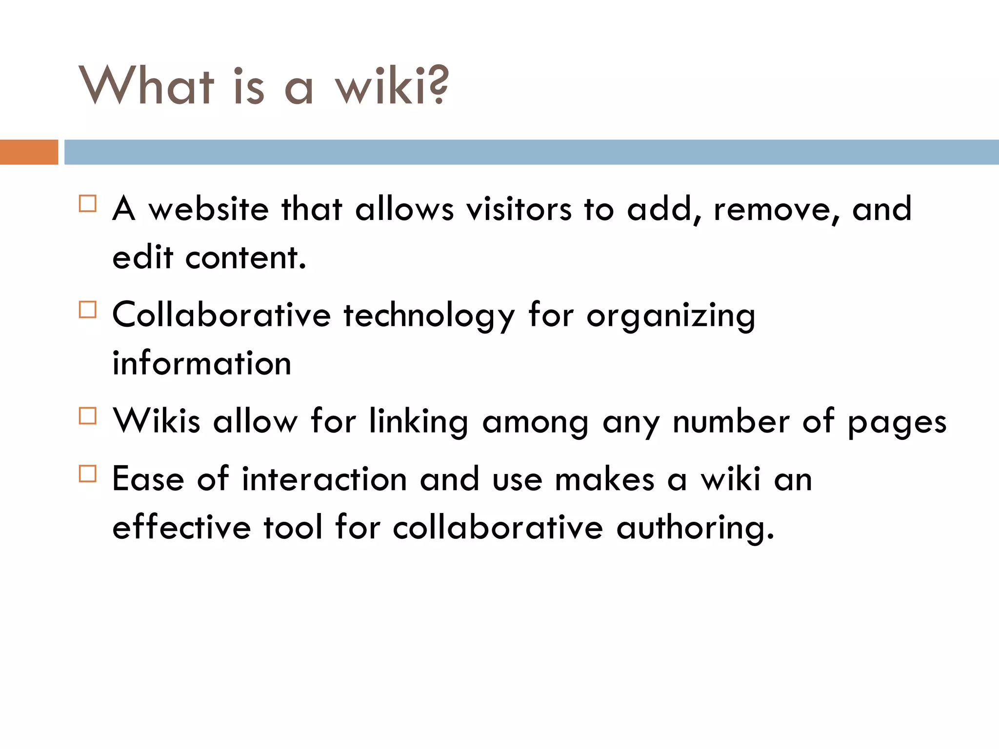 Wikis and blogs | PPT