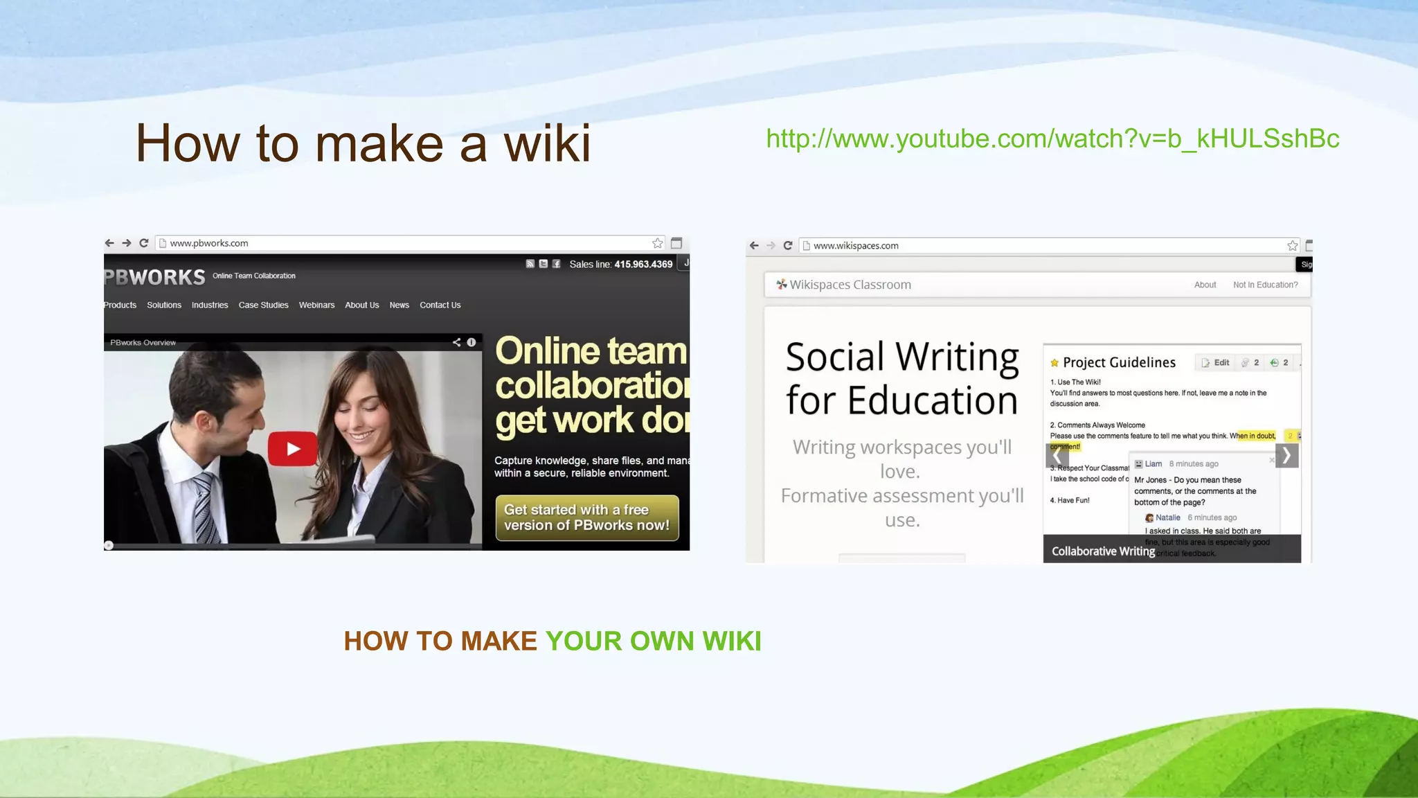 Wikis and collaborative writing in the classroom | PPT | Free Download