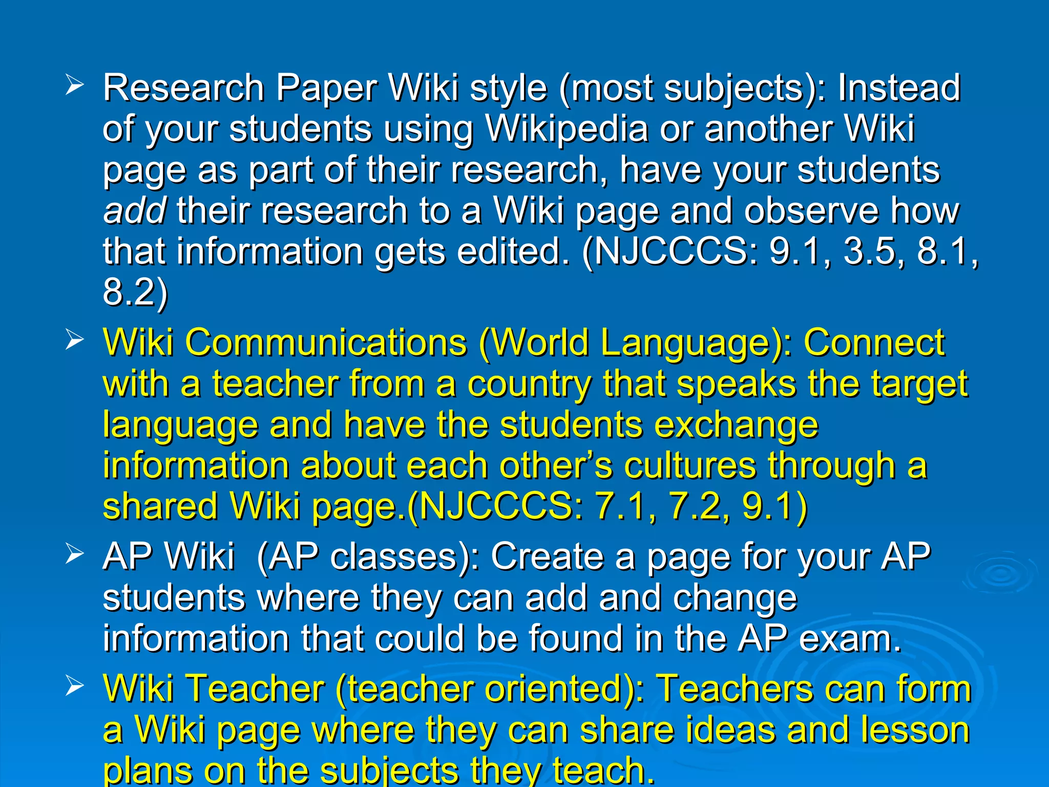 Wikis And The Classroom | PPT