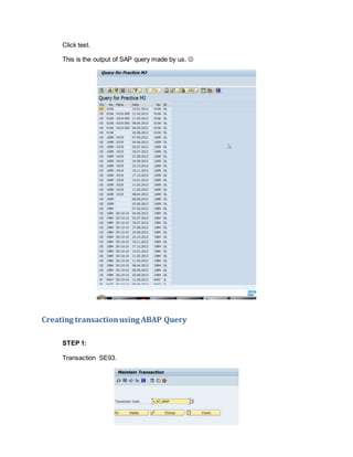 Wiki sap query | PDF