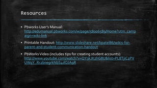 Wikis for parent and student communication ppt. | PPT