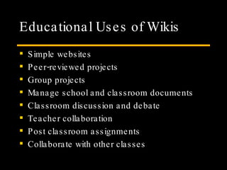 Wikis In Education - Leadership Council | PPT