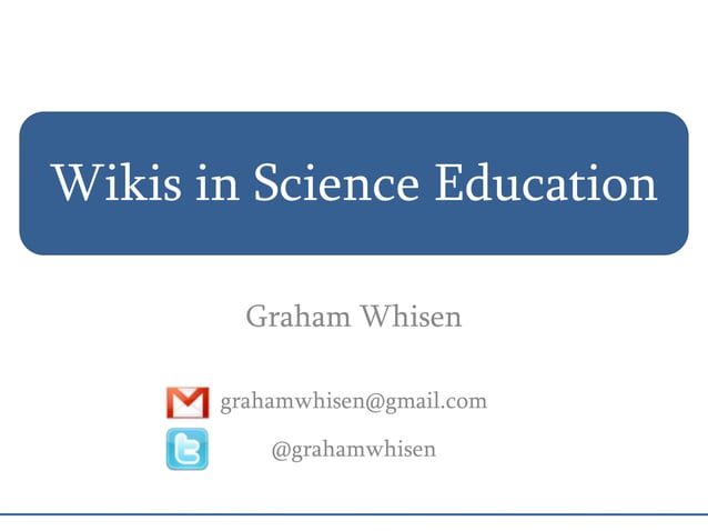 Wikis In Science Education | PPT