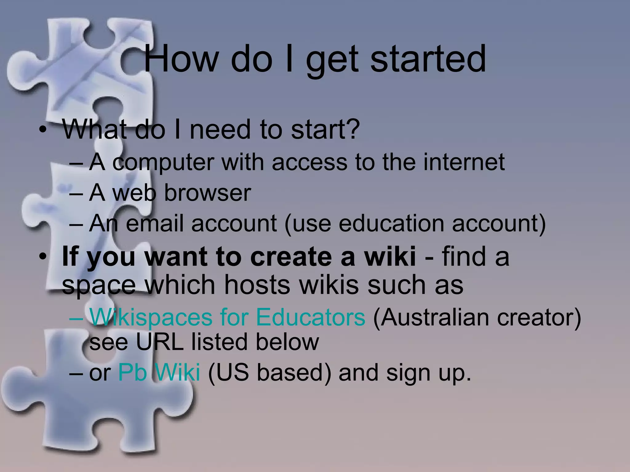 Wikis Instructions | PPT