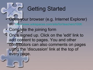 Wikis Instructions | PPT