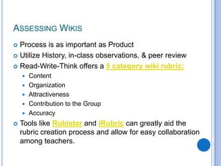 Wikis in the K12 Classroom | PPTX | Web Development | Internet