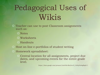 Wikis in the classroom | PPT