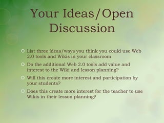 Wikis in the classroom | PPT