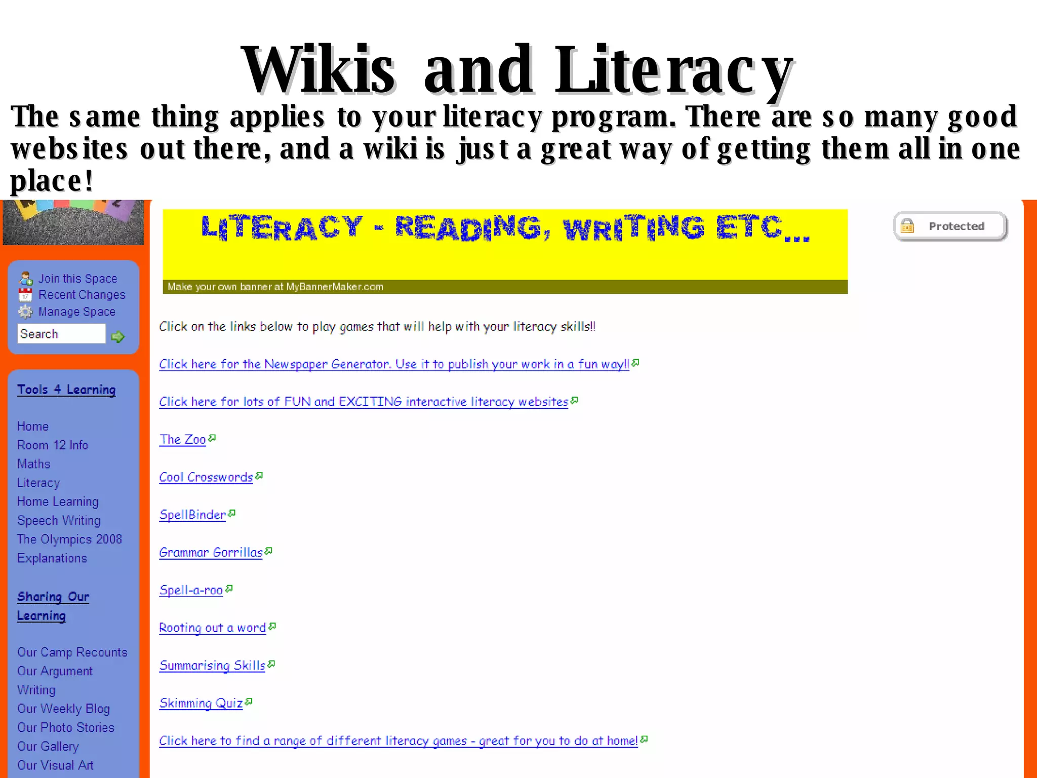 Wikispaces in the Classroom | PPS
