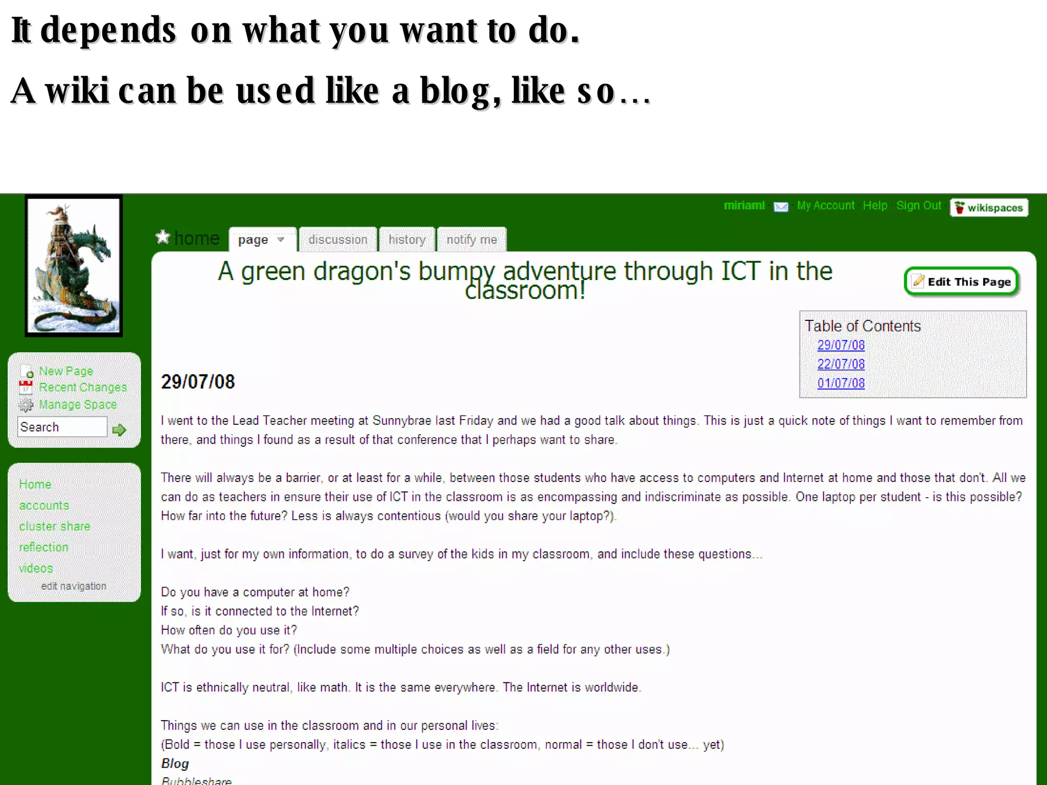 Wikispaces in the Classroom | PPS